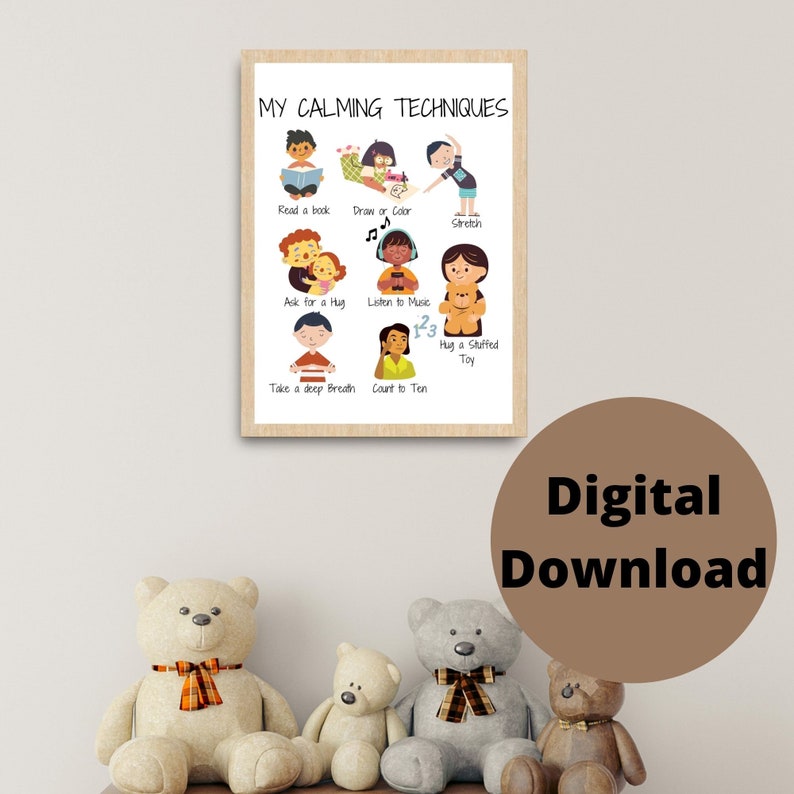 Printable Calming Techniques for Kids Calm Corner Preschool - Etsy