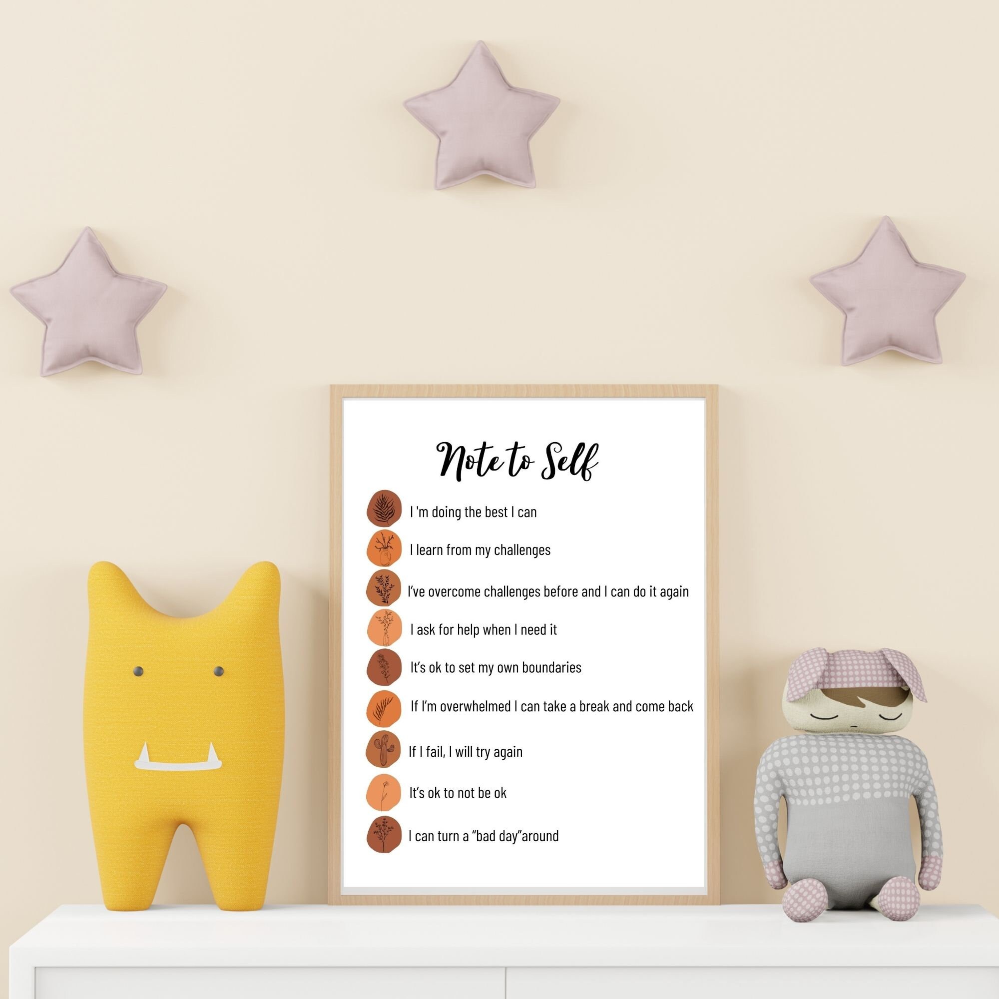 Note to Self Poster, School Counselor Office Decor, Social Worker ...