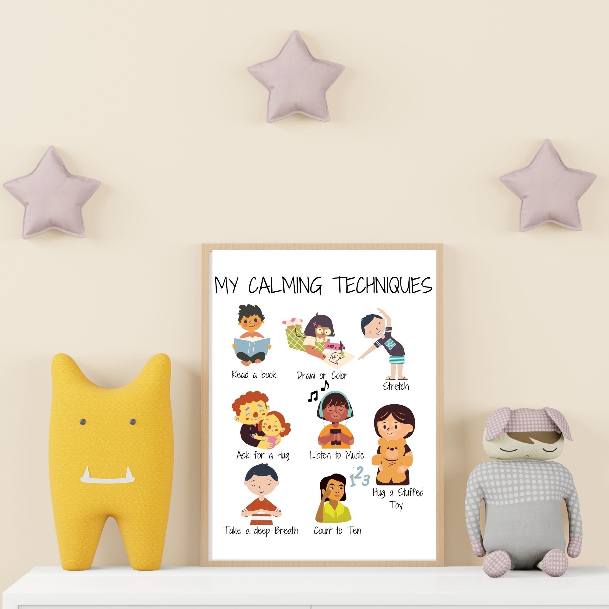 Printable Calming Techniques for Kids, Calm Corner Preschool ...