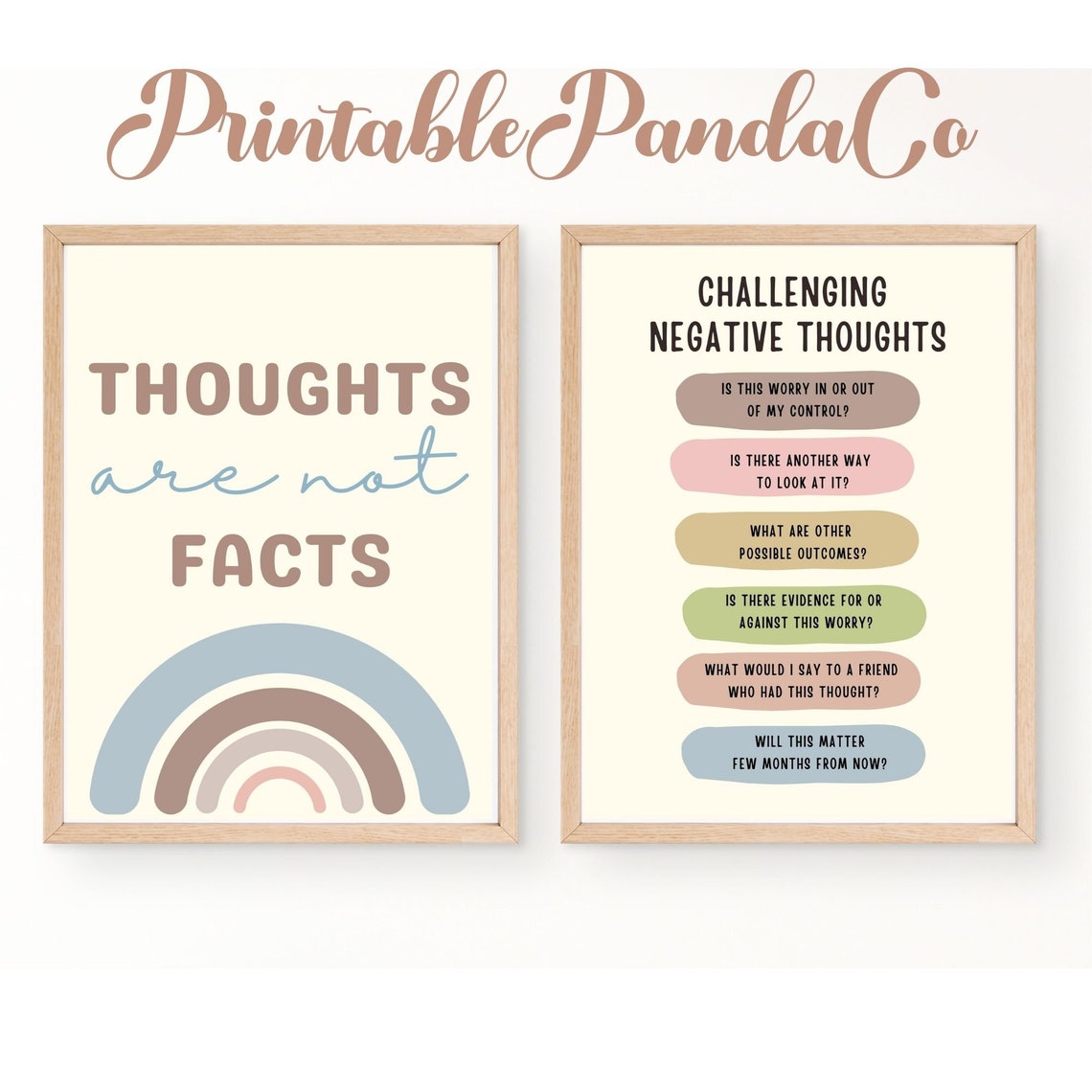 Anxiety Coping Skills Therapy Office Decor Set of 8 - Etsy