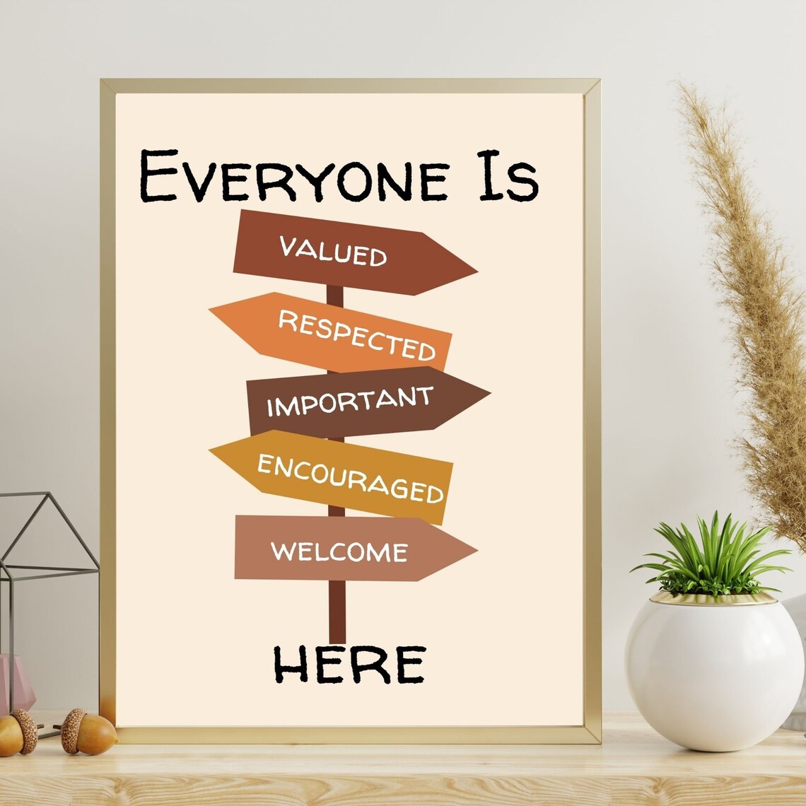Everyone is Welcome Here Poster Safe Space Educational - Etsy