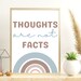 Thoughts Are Not Facts Poster, Mental Health Poster, Boho School ...