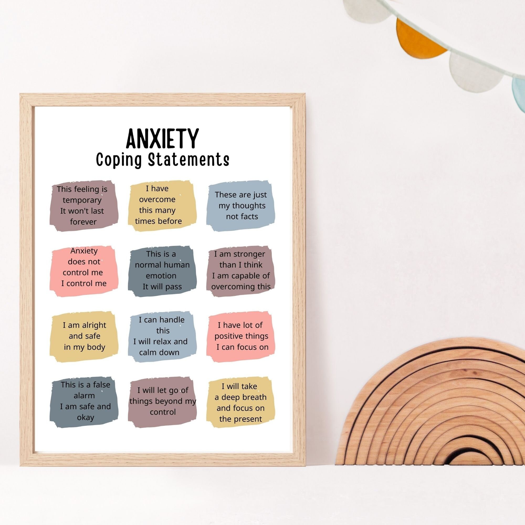 Anxiety Coping Statements, Calm Corner, Positive Affirmations, Therapy ...