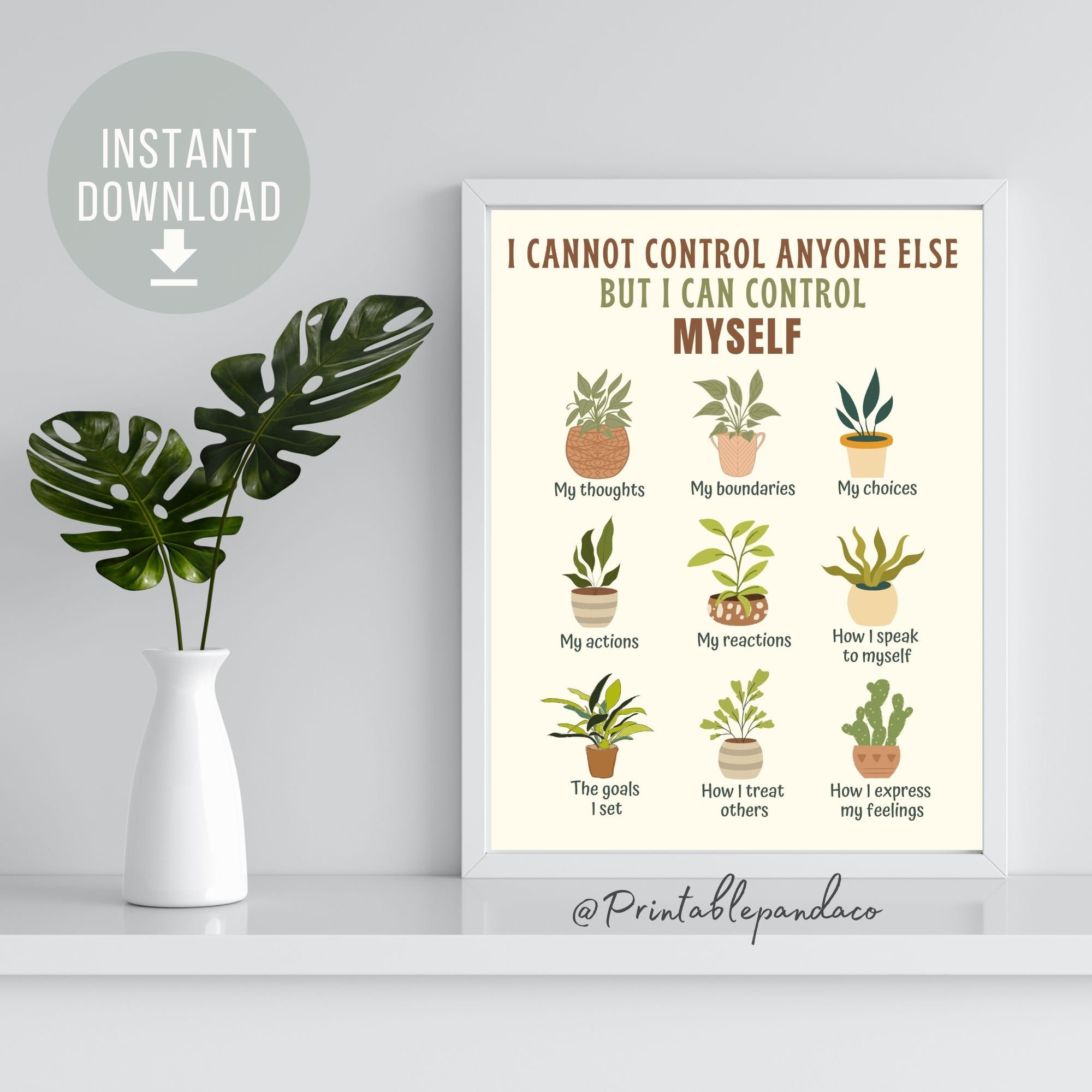 Things I Can Control Poster What I Can Control Therapy Office - Etsy