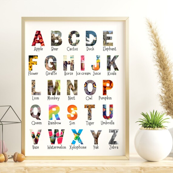 Alphabet Poster ABC Print ABC Poster Alphabet Print - Etsy