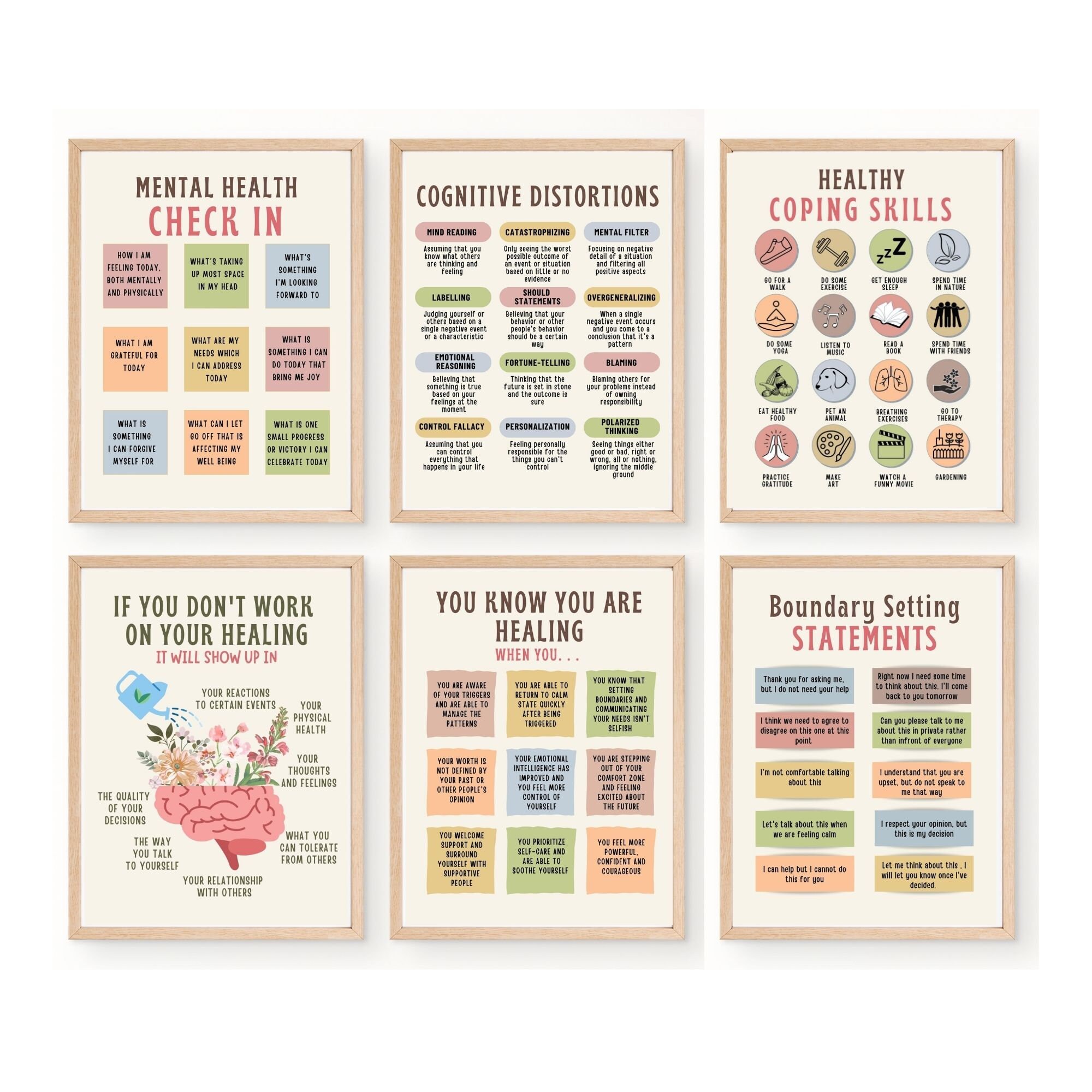 25 Therapy Office Decor Bundle, Therapist Posters School Counselor Sign ...