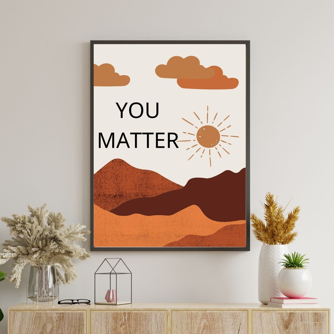 YOU MATTER Mental Health Printable, Mental Health Poster School ...
