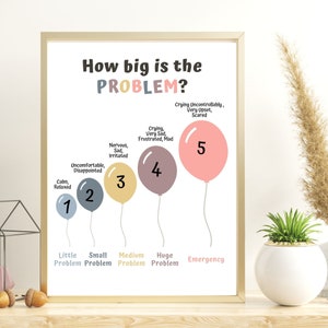 Size of the Problem Calming Corner Poster, Therapy Office Decor ...