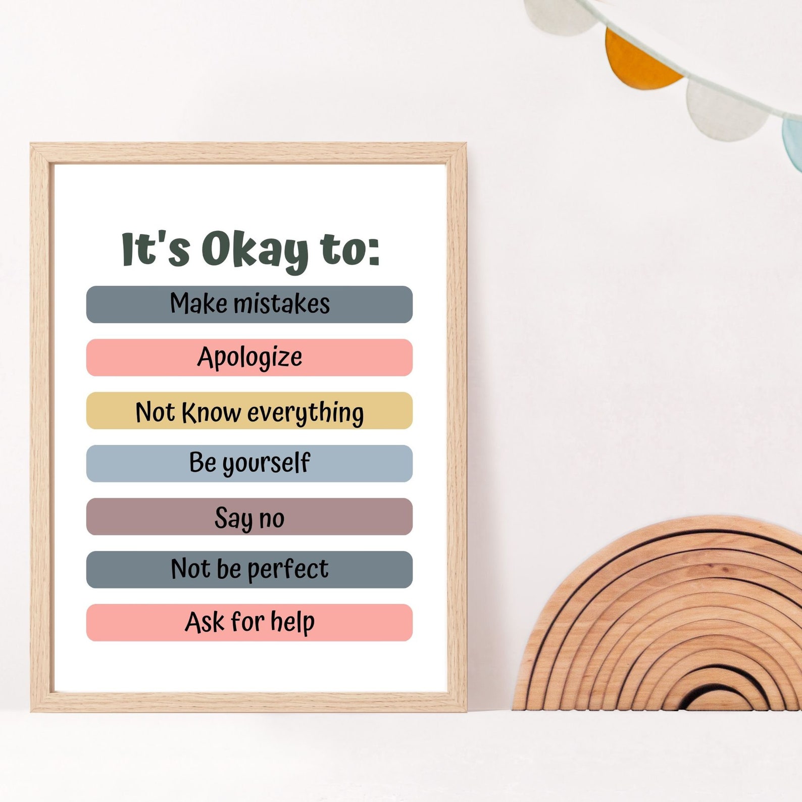 Its Okay Classroom Poster Therapy Office Decor Psychologist - Etsy