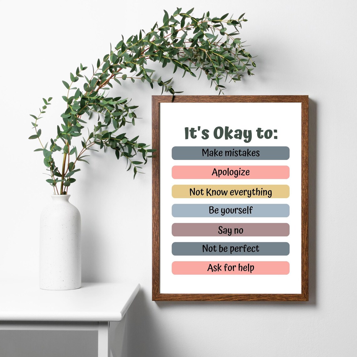 Its Okay Classroom Poster Therapy Office Decor Psychologist - Etsy