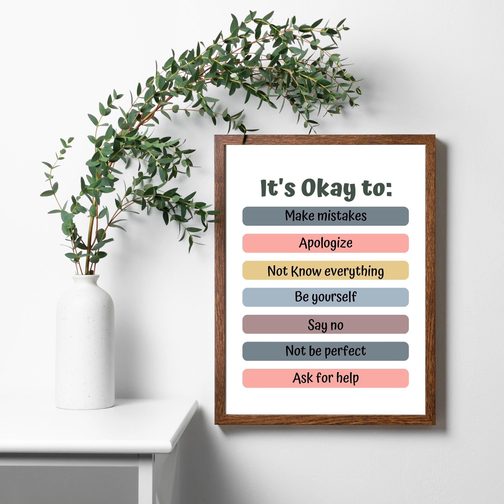 Its Okay Classroom Poster Therapy Office Decor Psychologist - Etsy