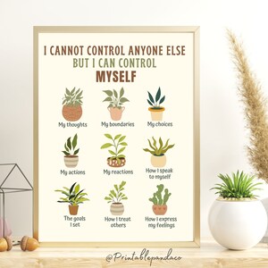 Things I Can Control Poster, What I Can Control Therapy Office Decor ...