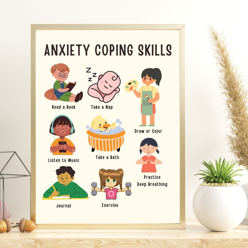 Anxiety Coping Skills, Anxiety Relief, Therapy Poster Psychologist ...
