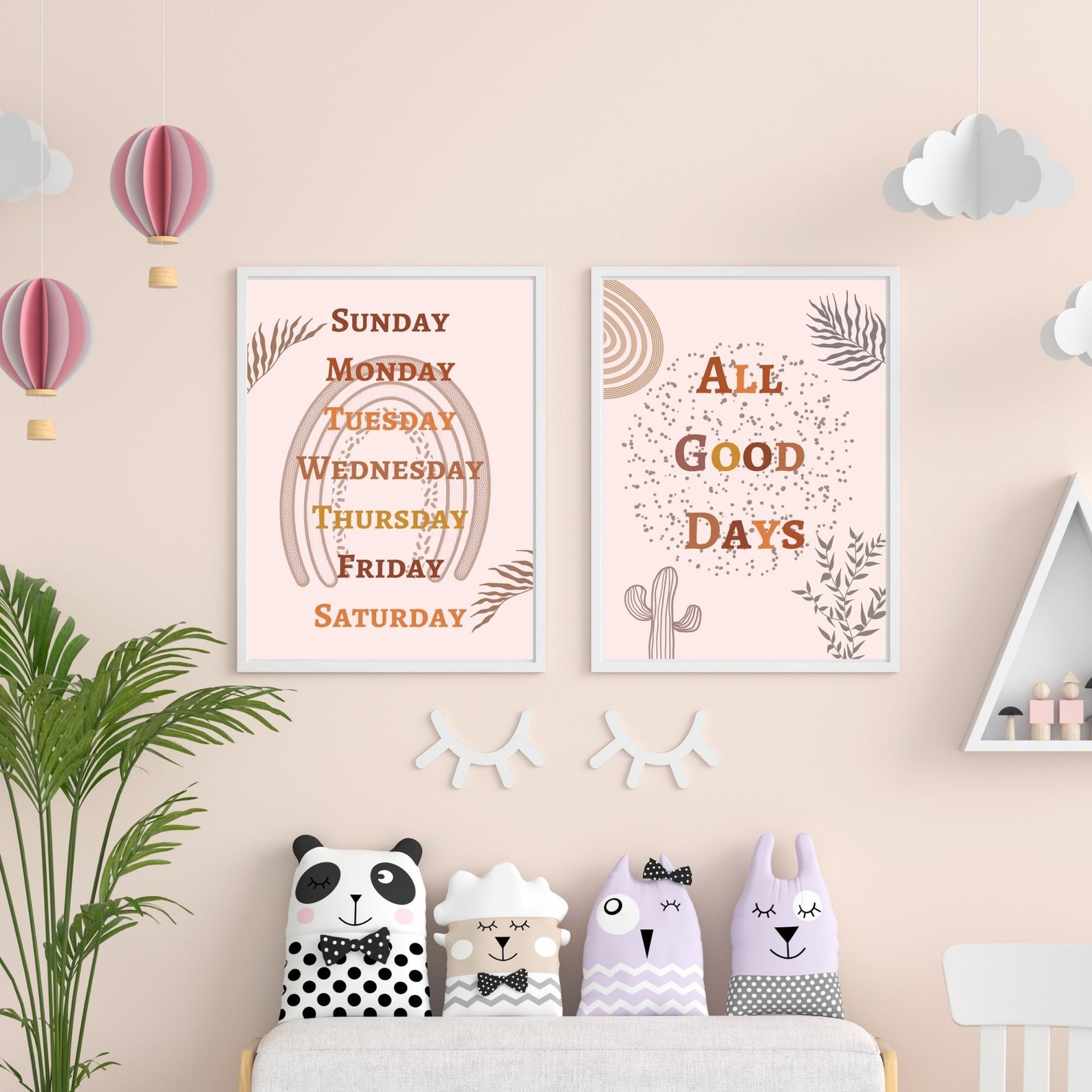 Boho Wall Art All Good Days Poster Good Vibes Gift - Etsy