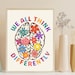 Neurodiversity Brain Art Poster, Therapy Office Decor, We All Think ...