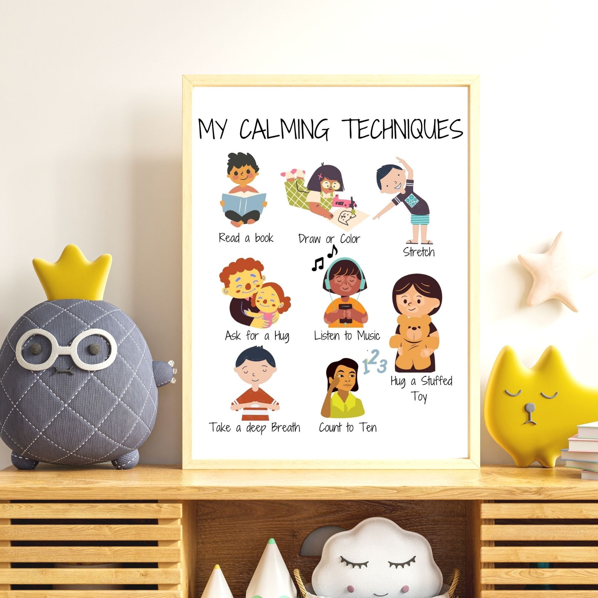 Printable Calming Techniques for Kids, Calm Corner Preschool ...