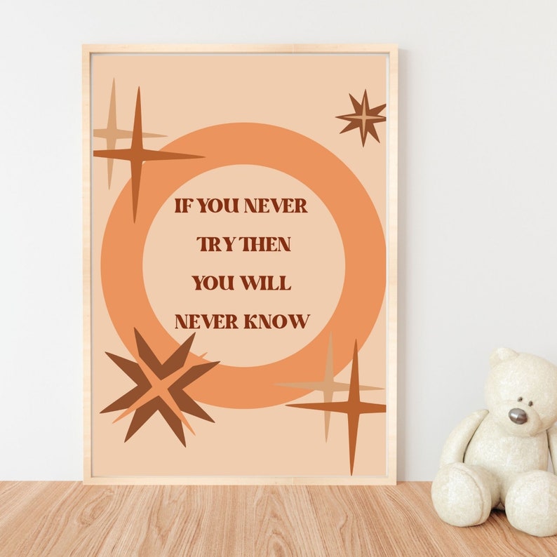 Growth Mindset Classroom Poster, Retro Classroom Quotes, Boho Classroom ...