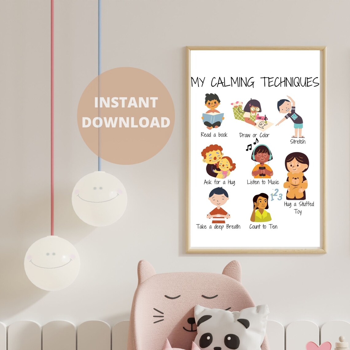 Printable Calming Techniques for Kids Calm Corner Preschool - Etsy