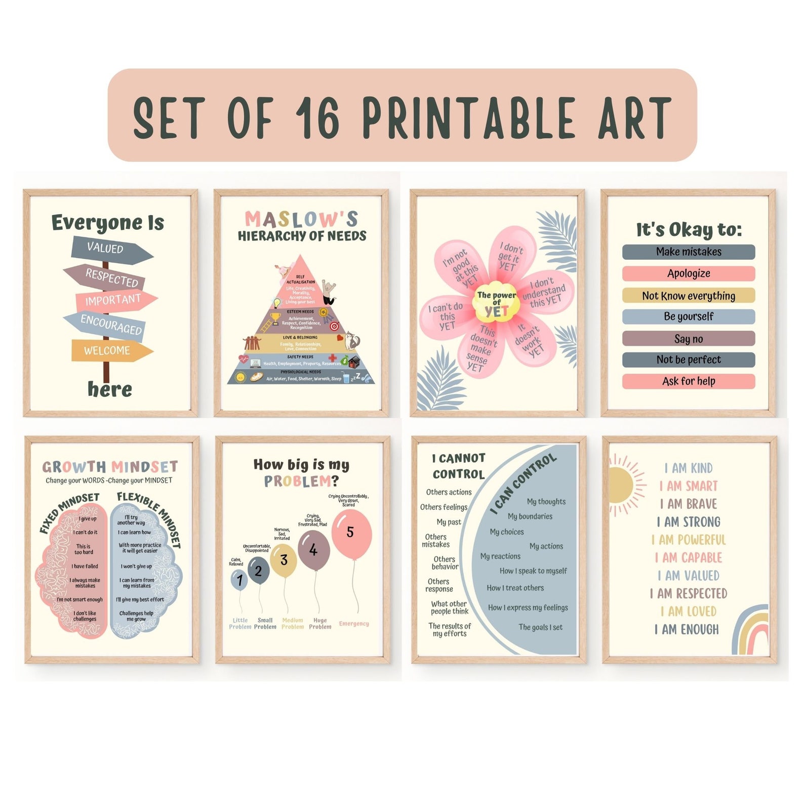 16 Calming Corner Posters Therapy Office Decor Counseling - Etsy