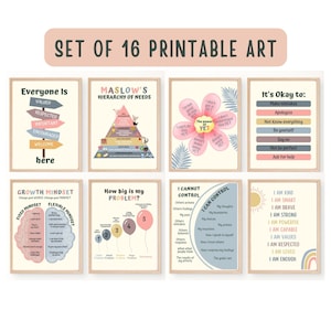 16 Calming Corner Posters, Therapy Office Decor, Counseling Posters ...