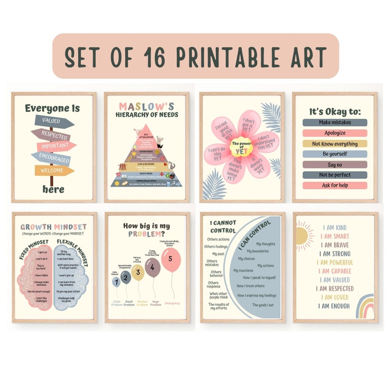 16 Calming Corner Posters Therapy Office Decor Counseling - Etsy