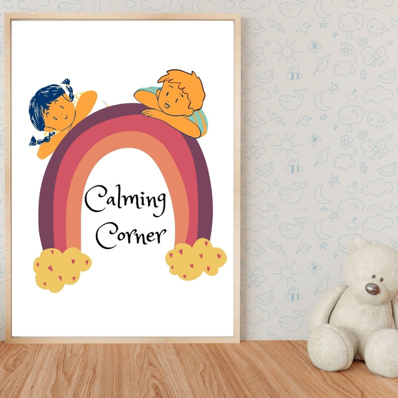 Printable Calming Techniques for Kids, Set of 3 Prints, Calm Corner ...
