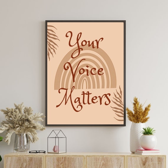 Your Voice Matters Printable Diversity Classroom Decor - Etsy