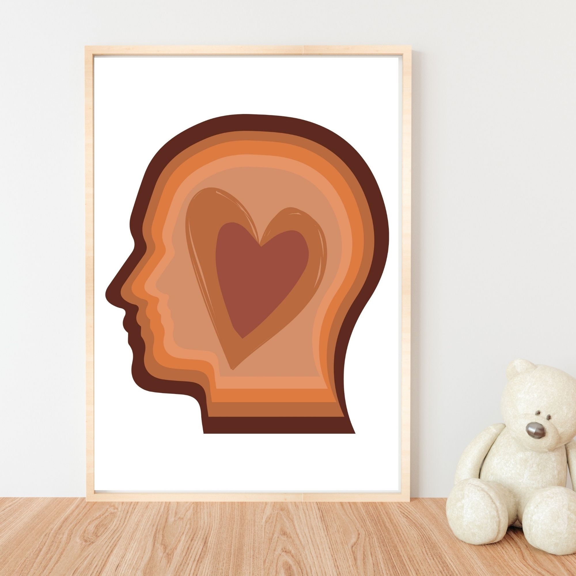 BOHO RAINBOW MIND Mental Health Poster Kind Mind School Counselor ...