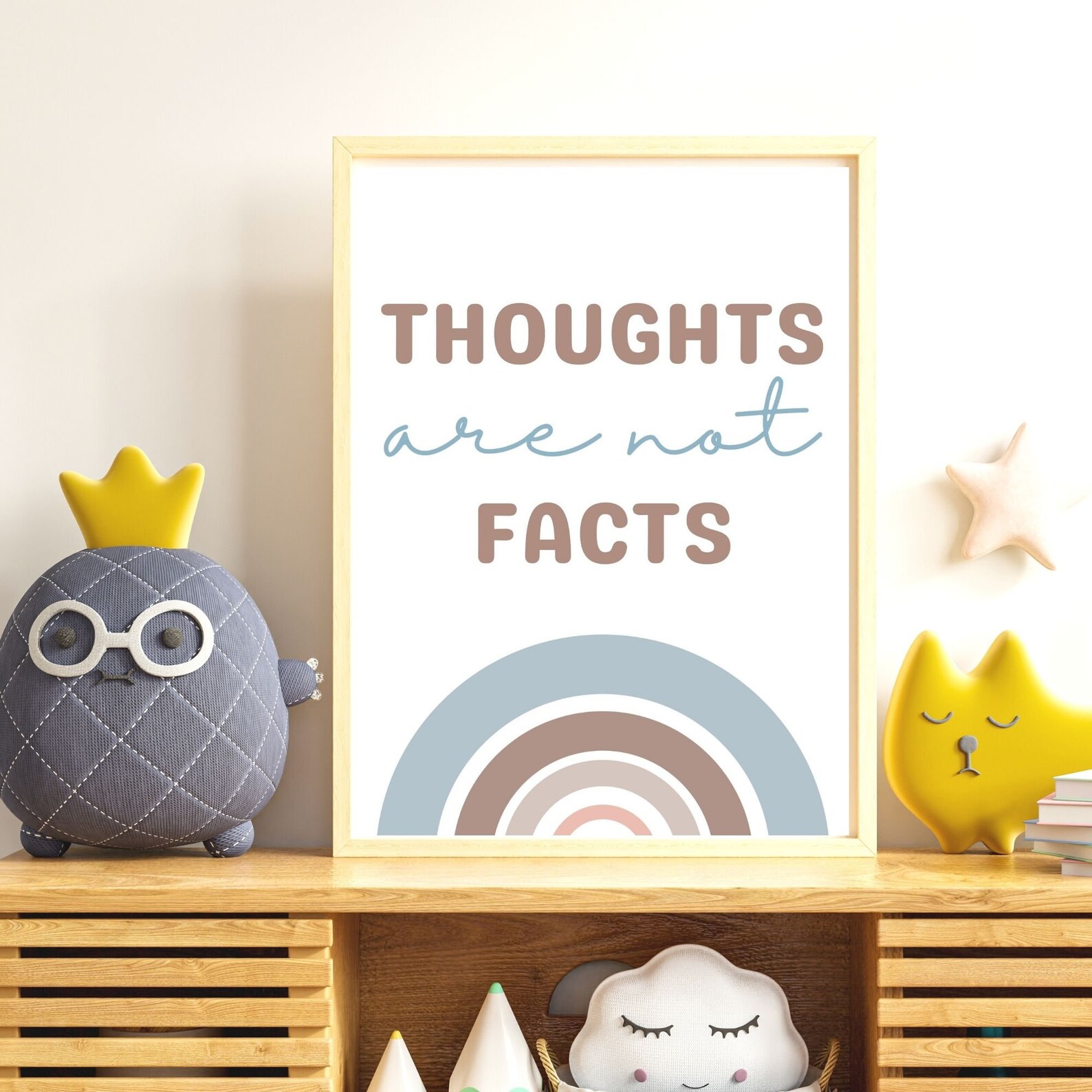 Thoughts Are Not Facts Poster, Mental Health Poster, Boho School ...