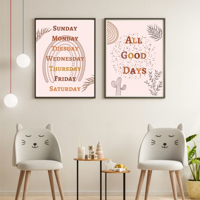 Boho Wall Art All Good Days Poster Good Vibes Gift - Etsy