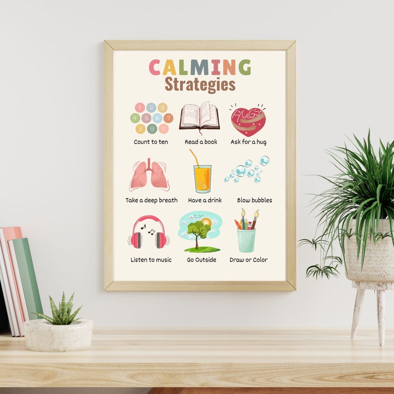 Calming Techniques Calm Corner Mental Health Poster Therapy Office ...