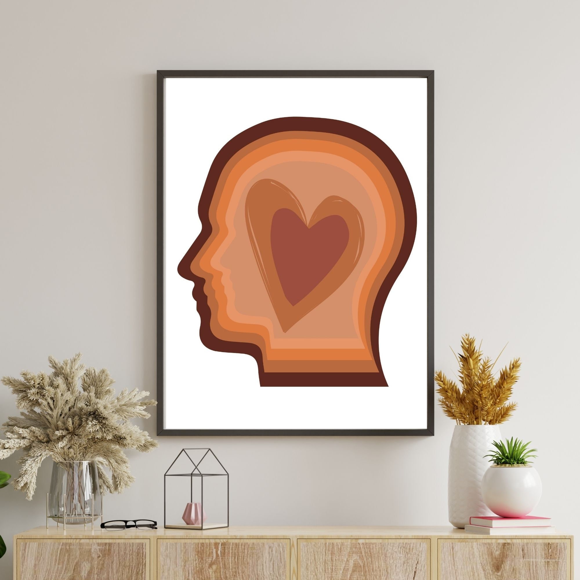 BOHO RAINBOW MIND Mental Health Poster Kind Mind School Counselor ...