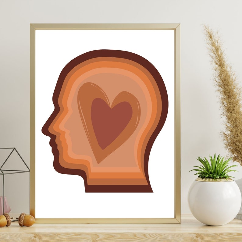 BOHO RAINBOW MIND Mental Health Poster Kind Mind School Counselor ...