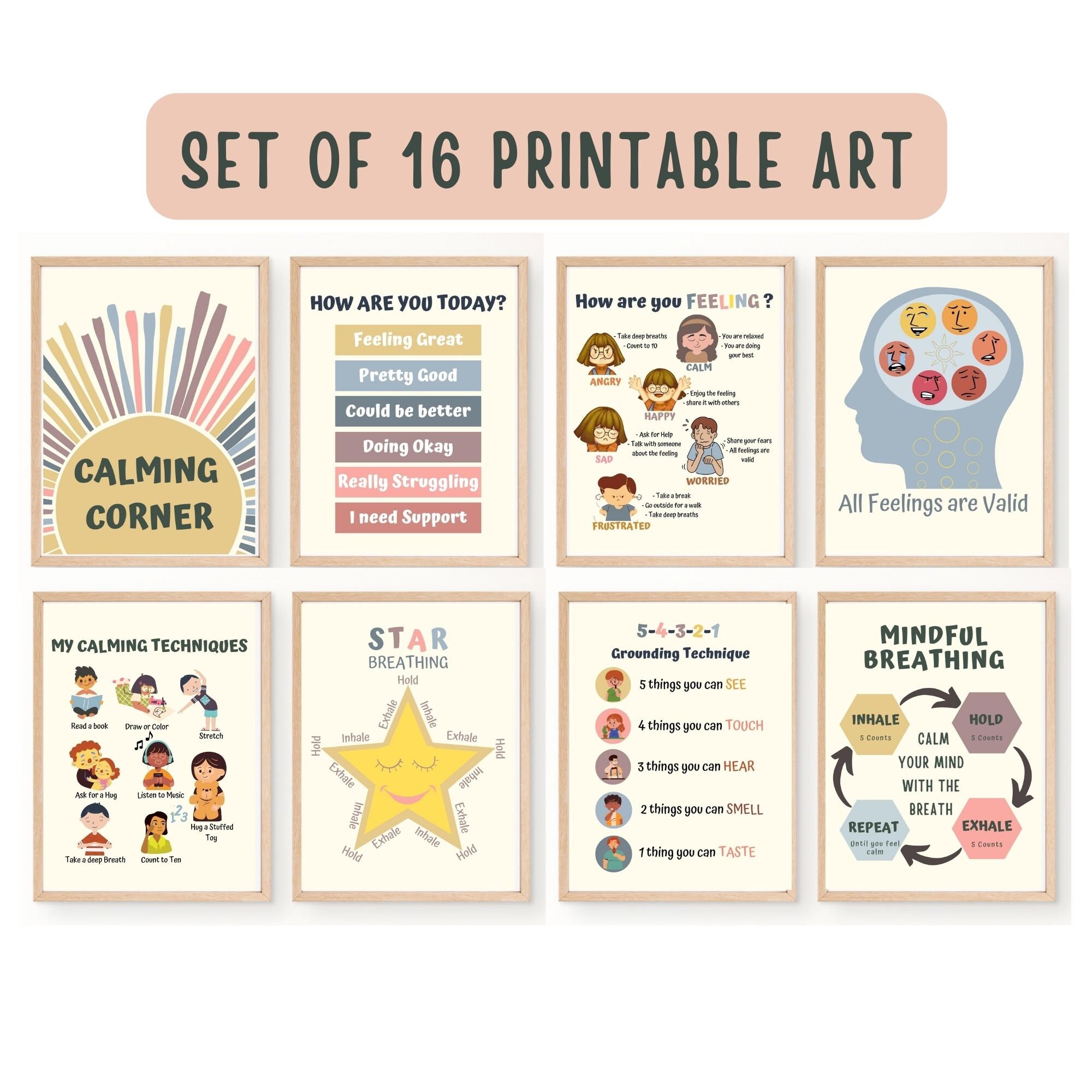 16 Calming Corner Posters Therapy Office Decor Counseling - Etsy