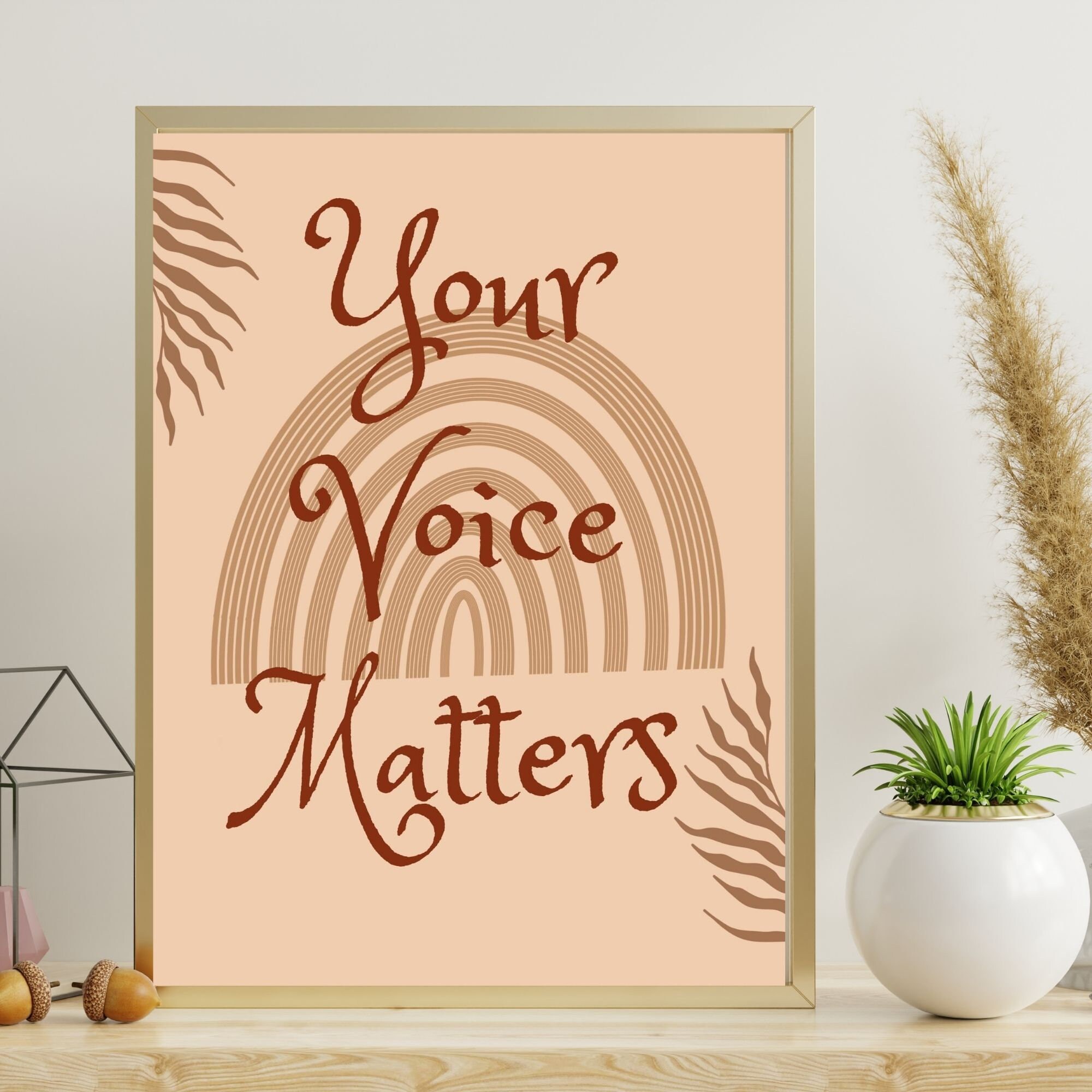 Your Voice Matters Printable Diversity Classroom Decor - Etsy