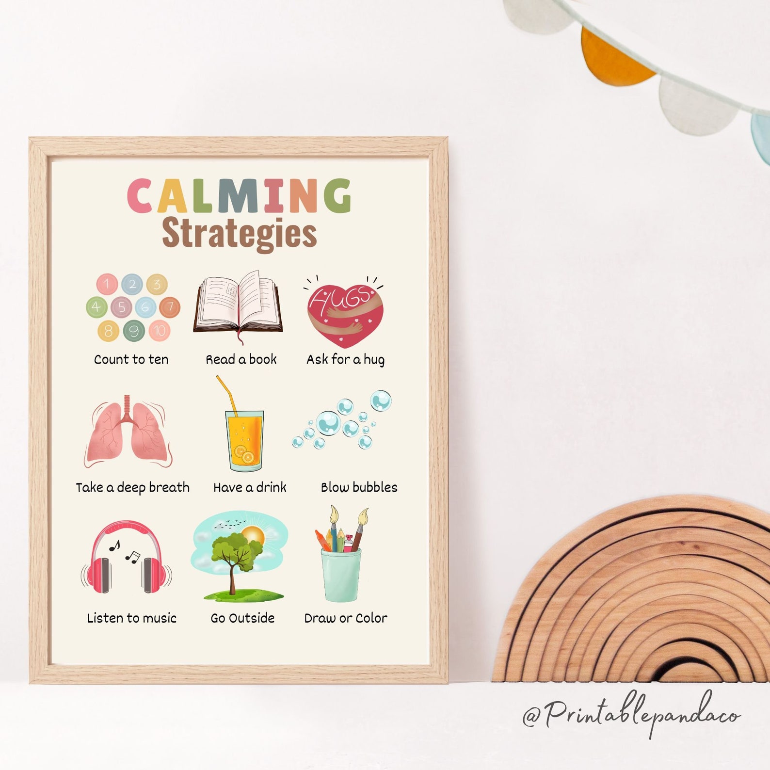 Calming Techniques Calm Corner Mental Health Poster Therapy Office ...