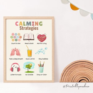 Calming Techniques Calm Corner Mental Health Poster Therapy Office ...