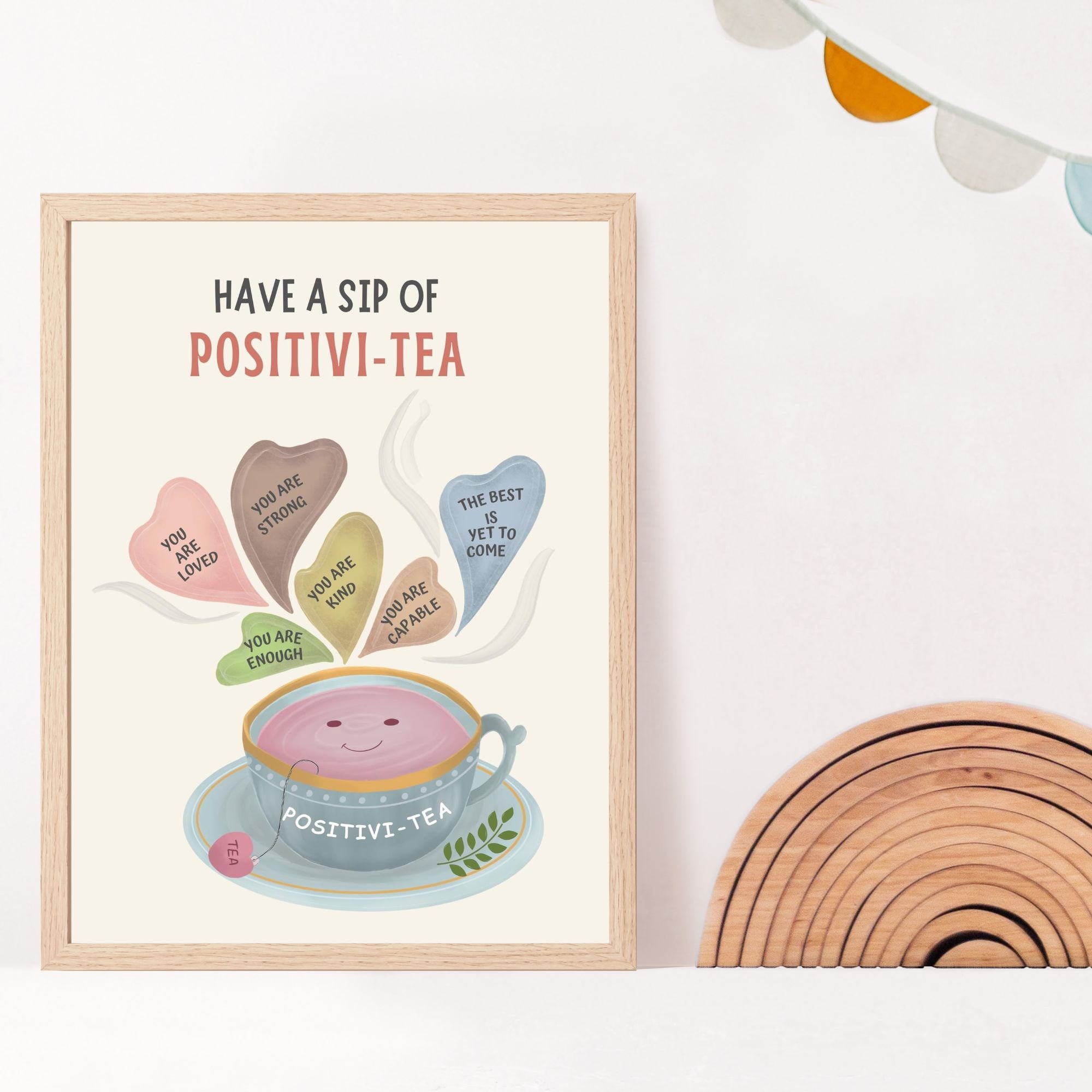 Positivity Affirmation Poster, Positivi-tea Therapy Office Decor ...