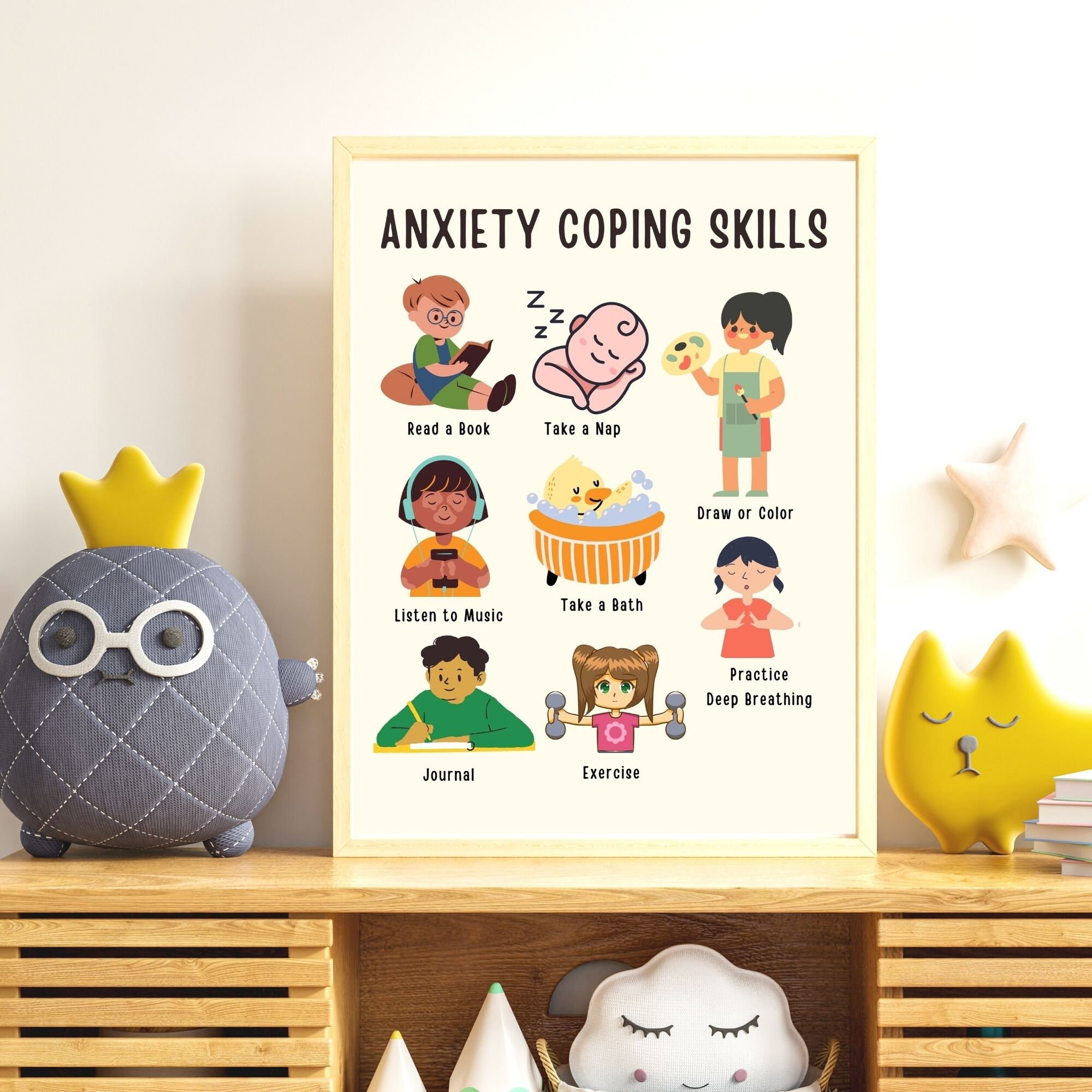 Anxiety Coping Skills, Anxiety Relief, Therapy Poster Psychologist ...