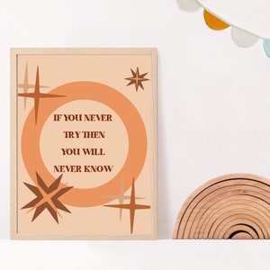 Growth Mindset Classroom Poster, Retro Classroom Quotes, Boho Classroom ...