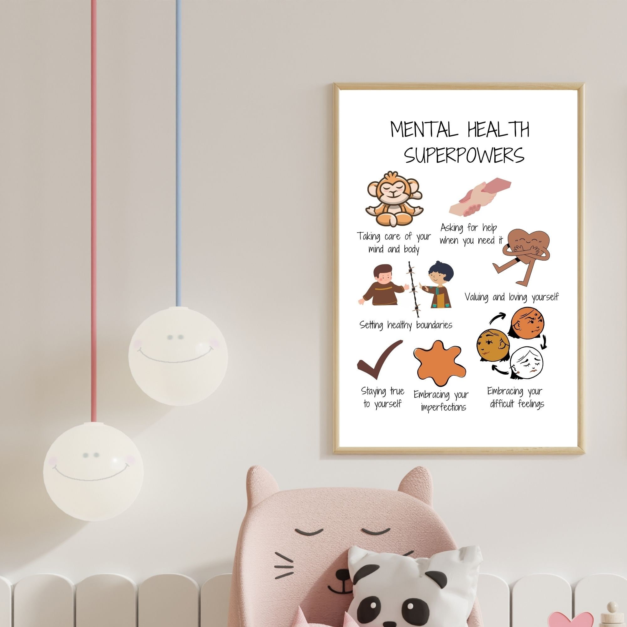 Mental Health Superpowers Poster, School Counselor Office Decor, School ...
