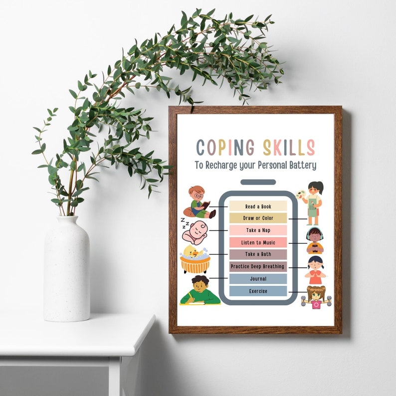 Coping Skills for Stress Relief, Calming Corner, Self Care Therapy ...