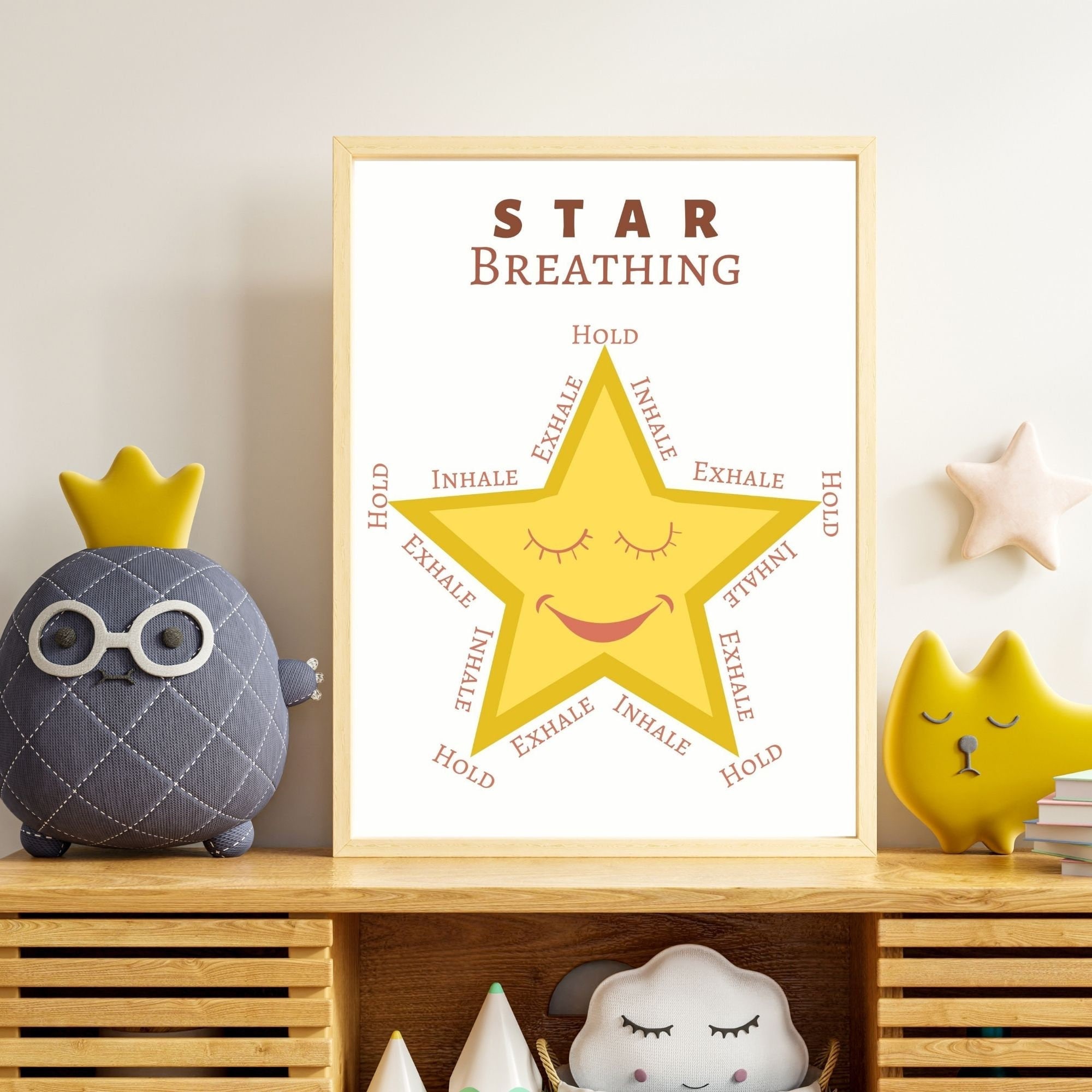 Star Breathing Technique, Inhale Exhale Printable, Anxiety Relief ...