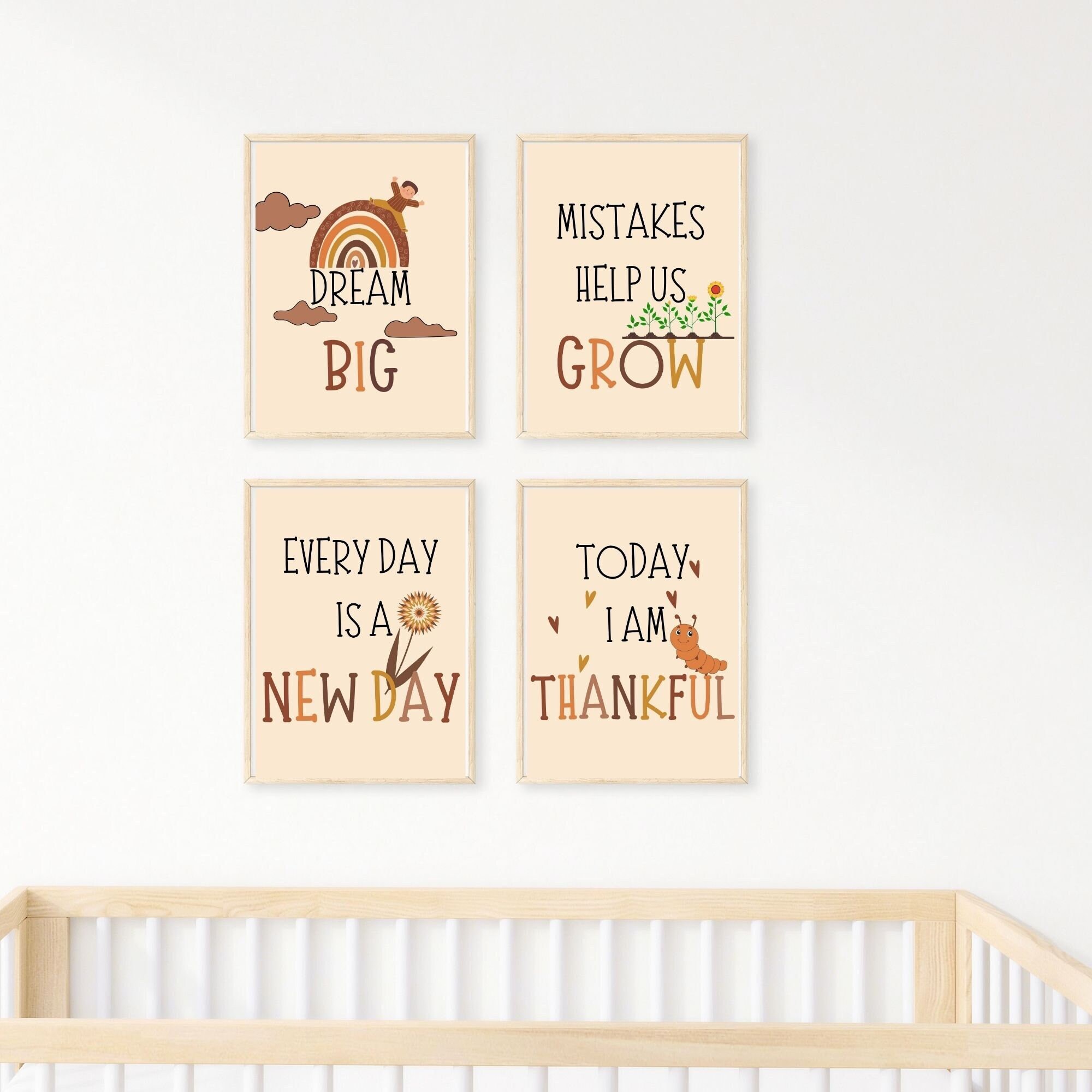 Boho Inspirational Wall Art Classroom Posters Printable Set - Etsy