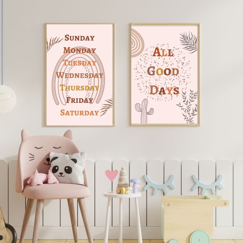 Boho Wall Art All Good Days Poster Good Vibes Gift - Etsy