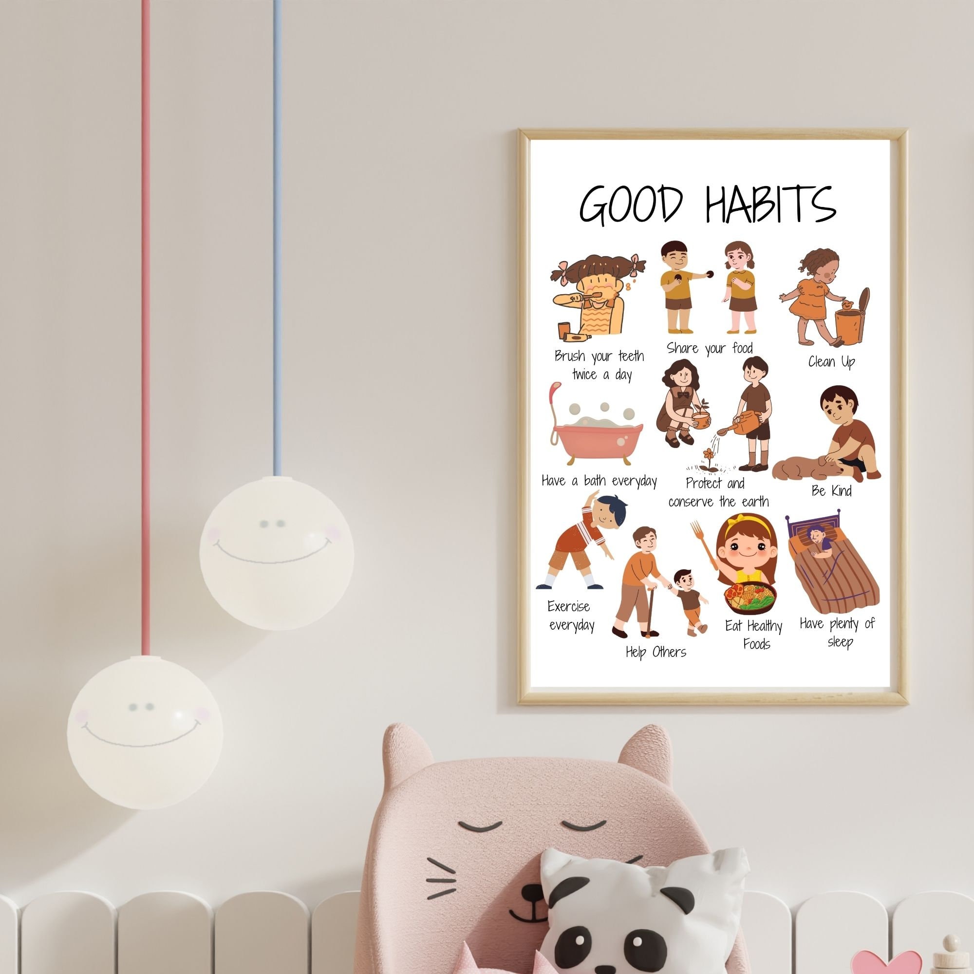 Good Habits Poster, Kids Activity, to Do List Printable, Boho Classroom ...
