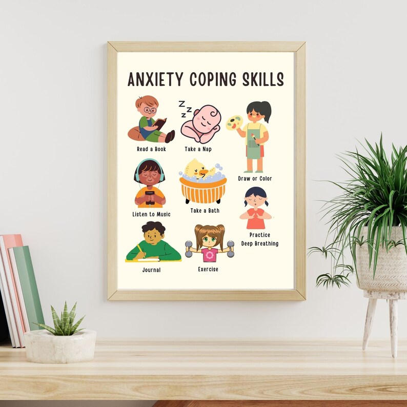 Anxiety Coping Skills, Anxiety Relief, Therapy Poster Psychologist ...