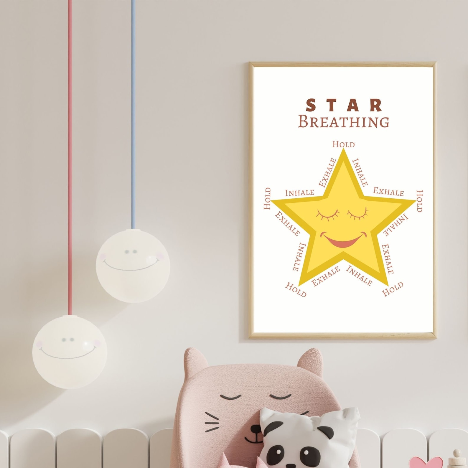 Star Breathing Technique, Inhale Exhale Printable, Anxiety Relief ...