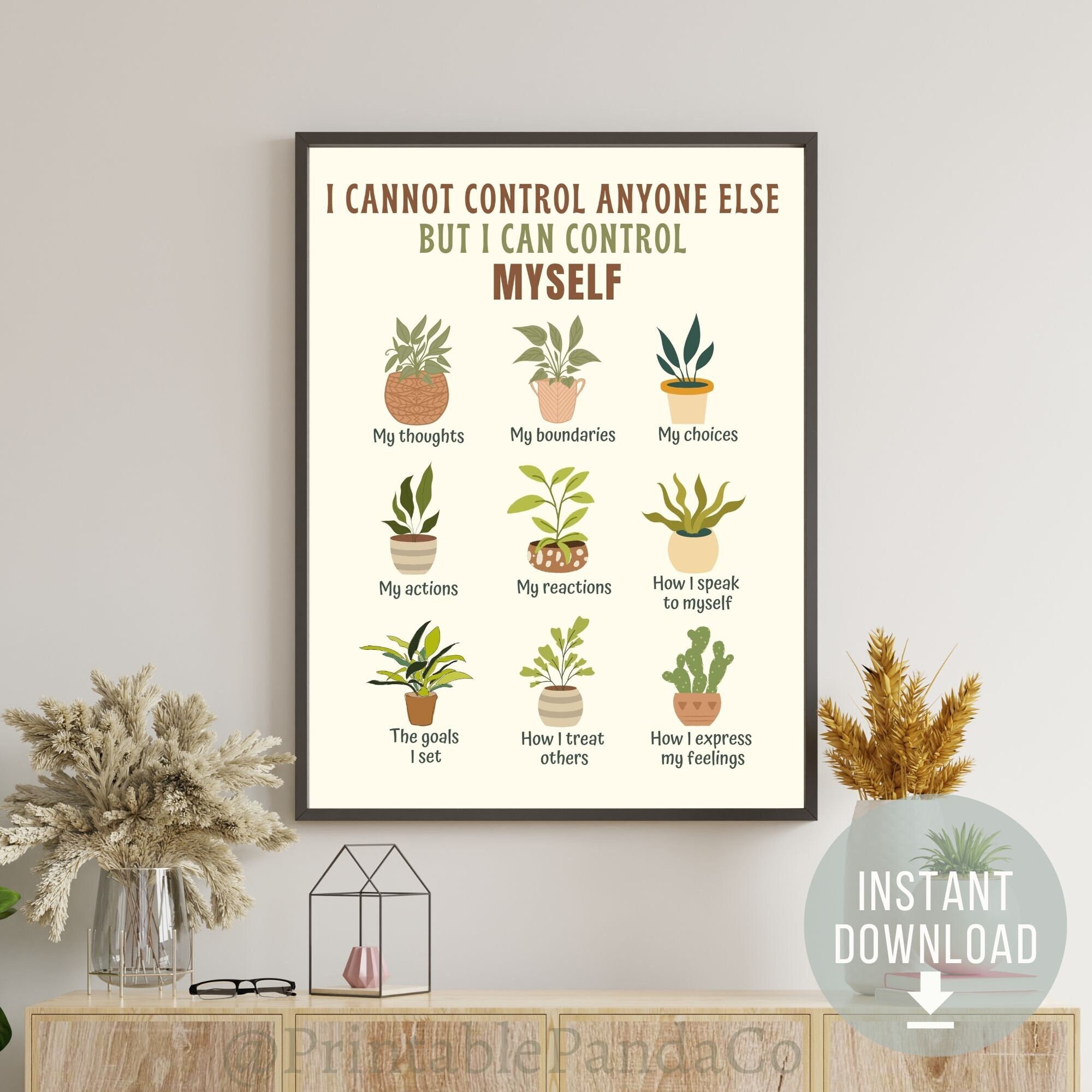 Things I Can Control Poster What I Can Control Therapy Office - Etsy