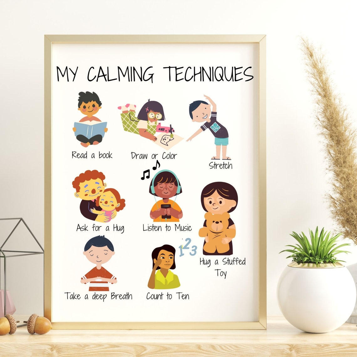 Printable Calming Techniques for Kids Calm Corner Preschool - Etsy